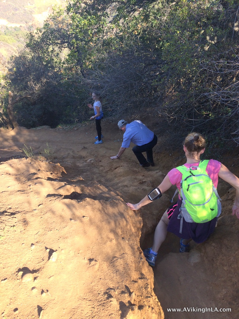 Scrambling down a steep section | A Viking in LA